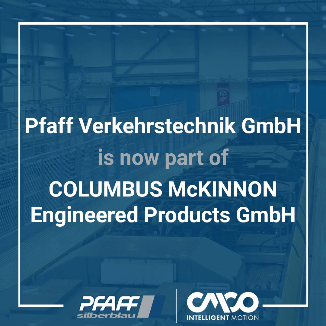 Pfaff Verkehrstechnik becomes part of Columbus McKinnon Engineered ...