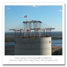 CM Cyclone is Hoist of Choice for Chimney Construction Project ...